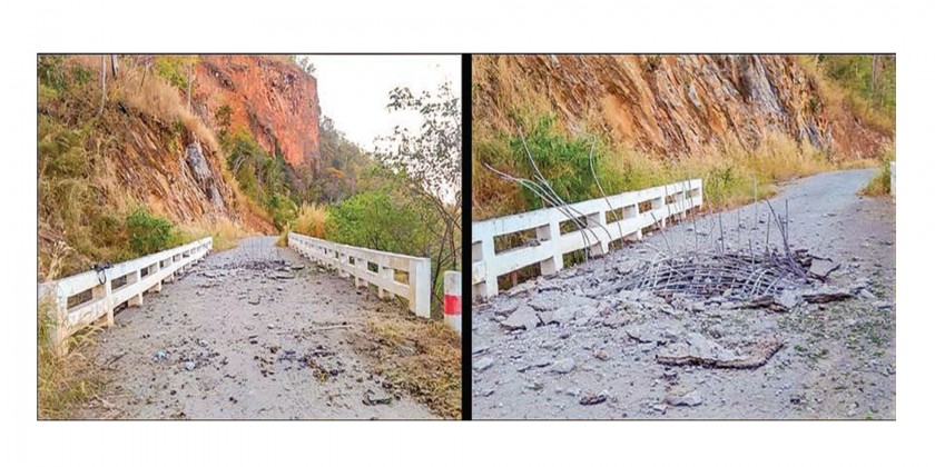 Bridge Attack: RC Bridge On Shadaw-Loikaw Road Of Kayah State Hit By ...
