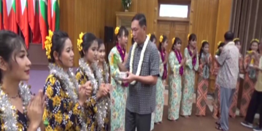 Thingyan Celebration: Water Festival at the pandal of the MOC | Myanmar ...